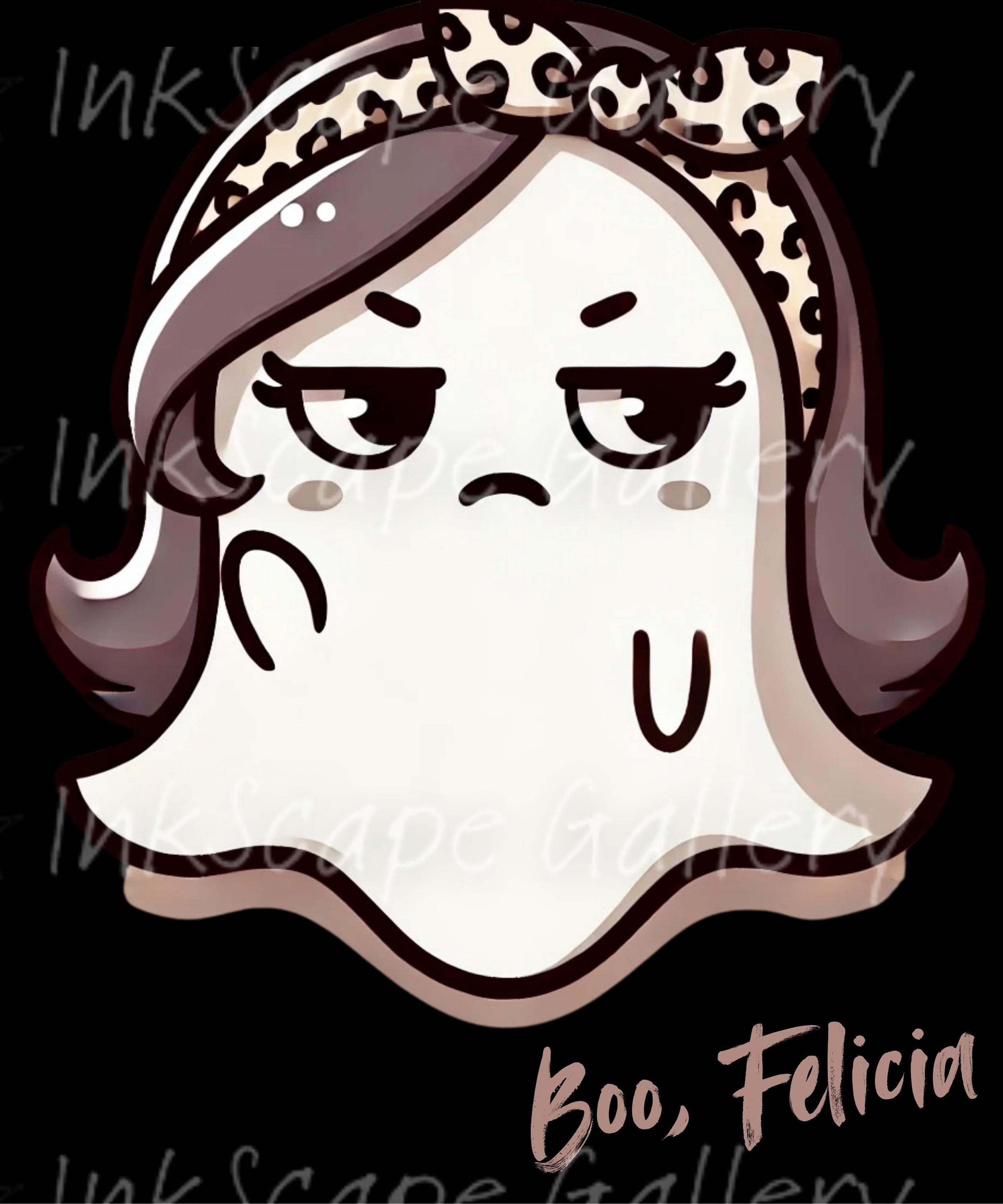 Boo Felicia Halloween Ghost PNG SVG Light & Dark Lettering for Crafts ...
