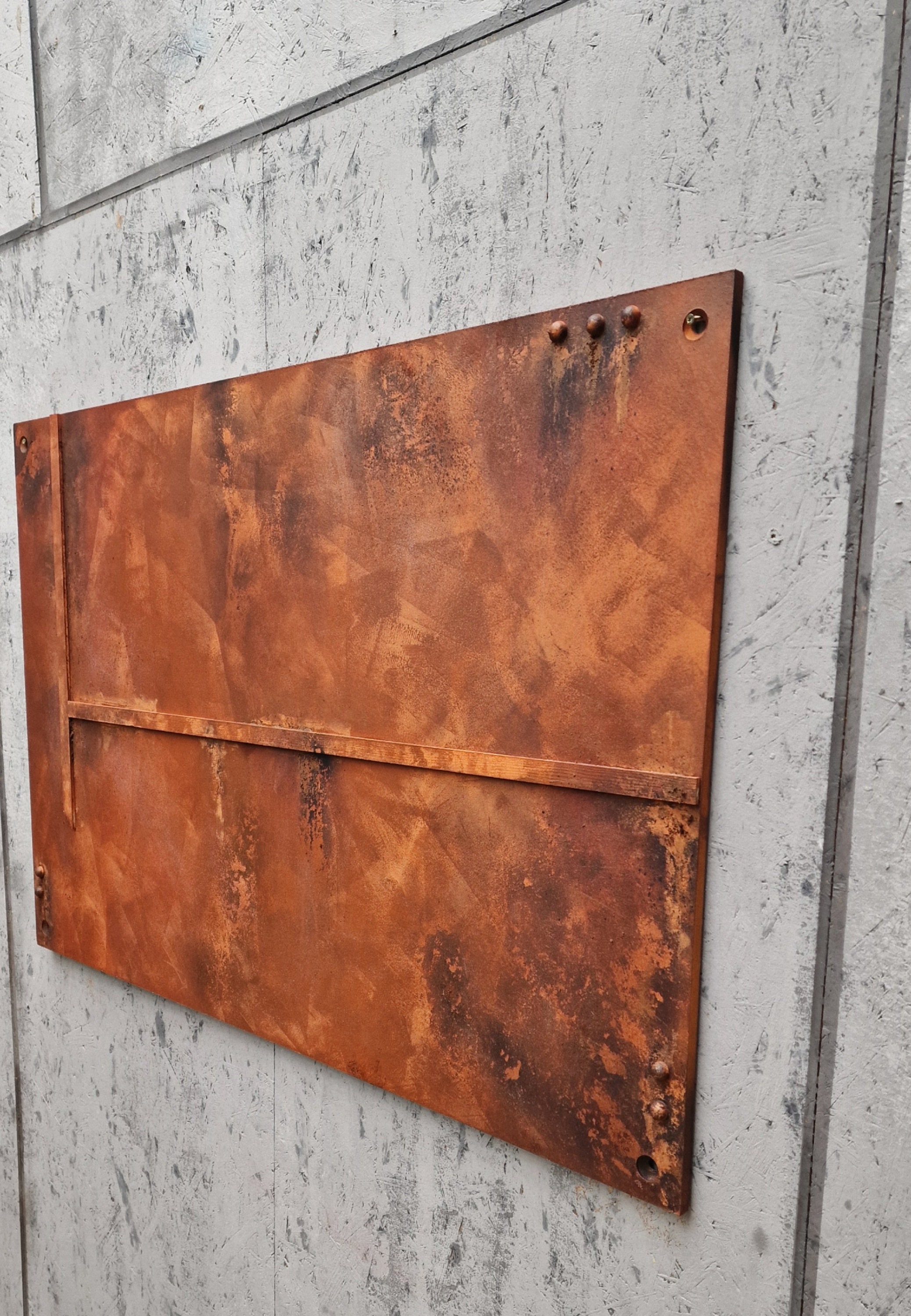 Handmade Mural MDF Panel in Rust Optic Industrial Designs - Etsy