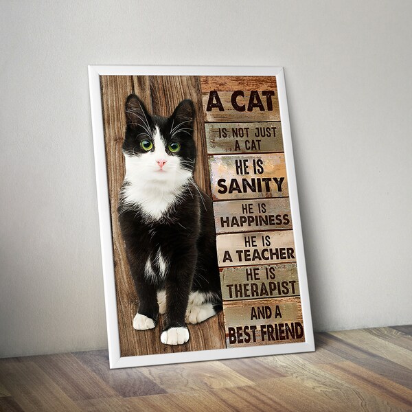 Tuxedo Cat - Etsy