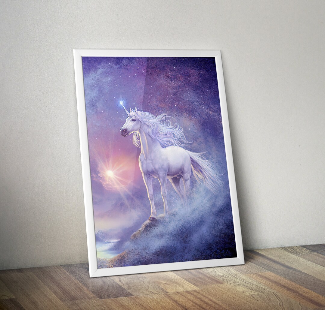Unicorn Astral Unicorn Poster Unicorn Canvas Unicorn - Etsy