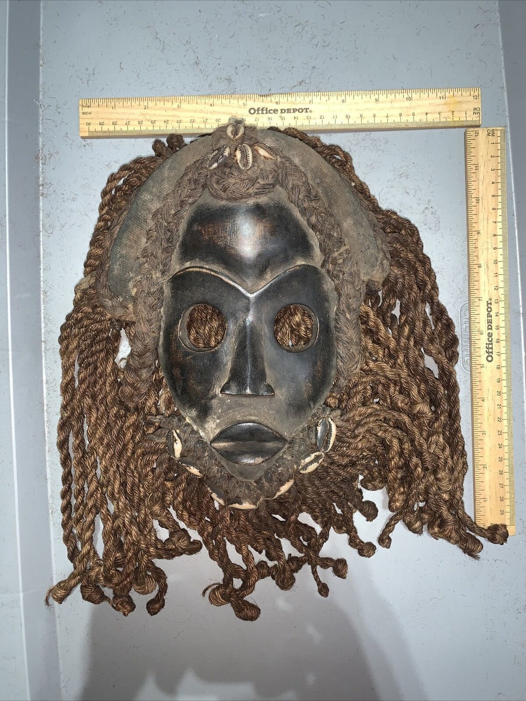 Dan Mask With Cowries and Rope Beard African Mask Great Size OFFERS 23 ...
