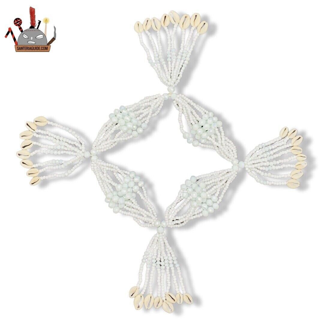 Santería Obatala Oshagriña Mazo Ceremonial Beaded Necklace for Sopera ...