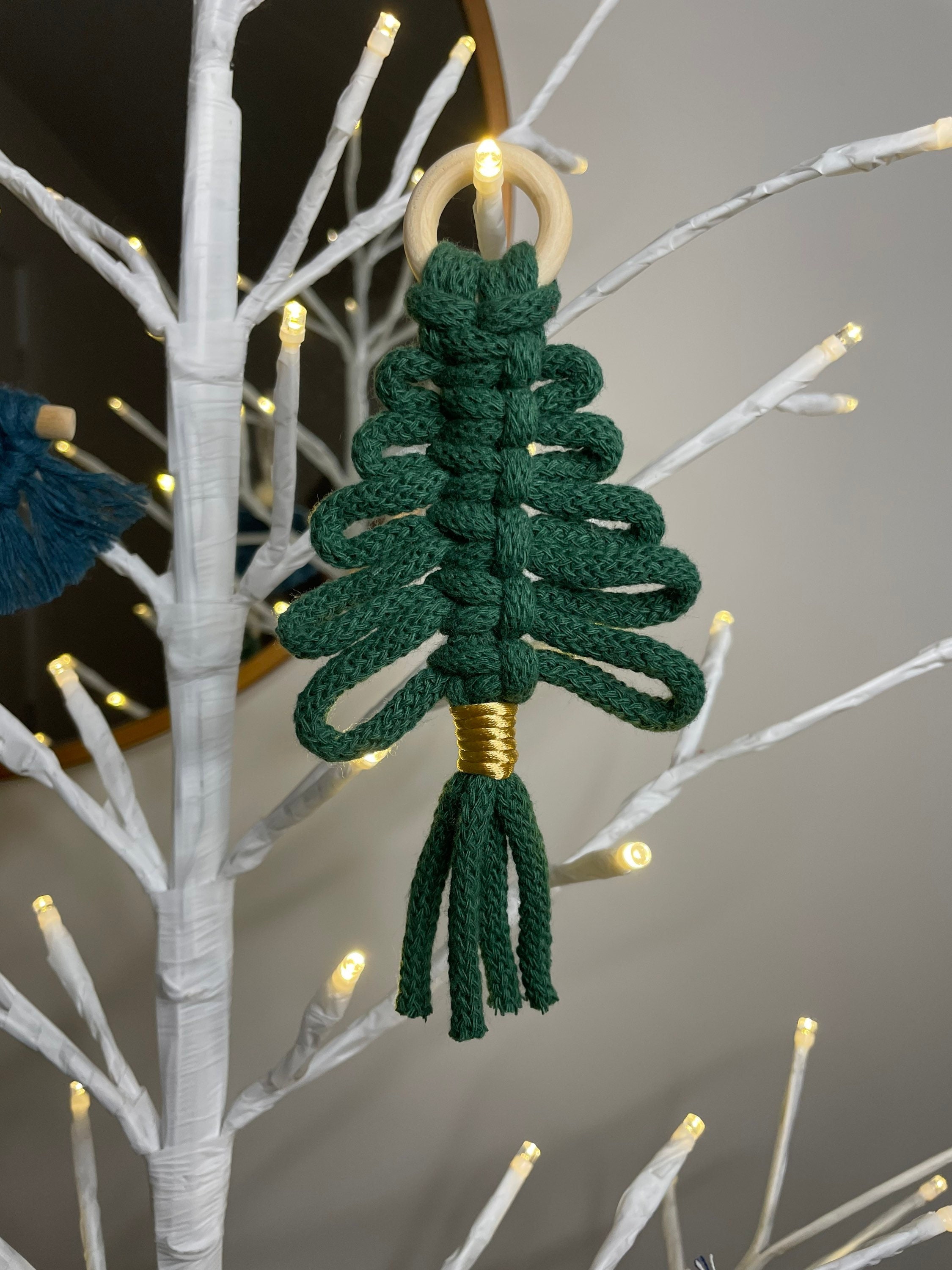 Macrame Christmas Tree individual Macrame Christmas - Etsy