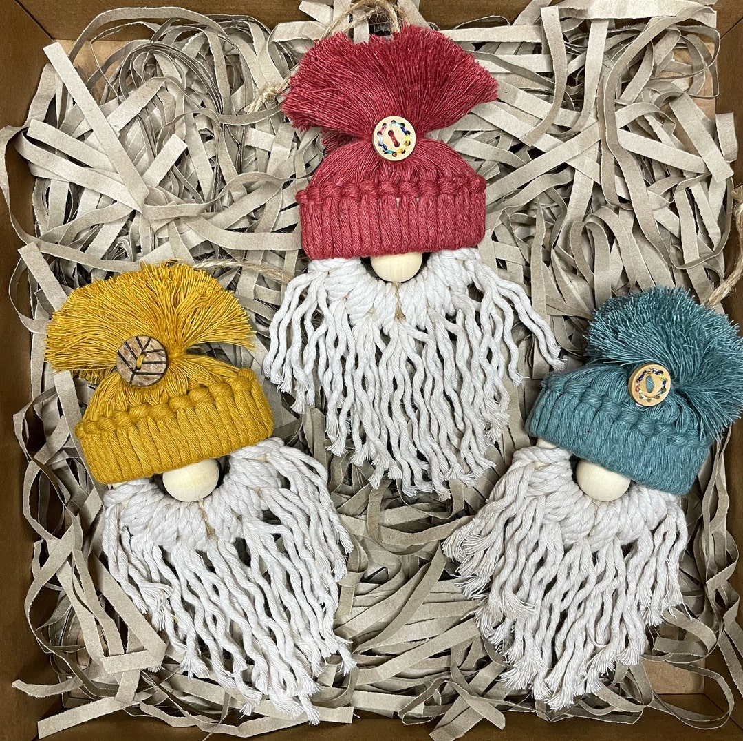 Macrame Gonk, Gonk Hanging Tree Decoration, Christmas Gnome, Christmas ...