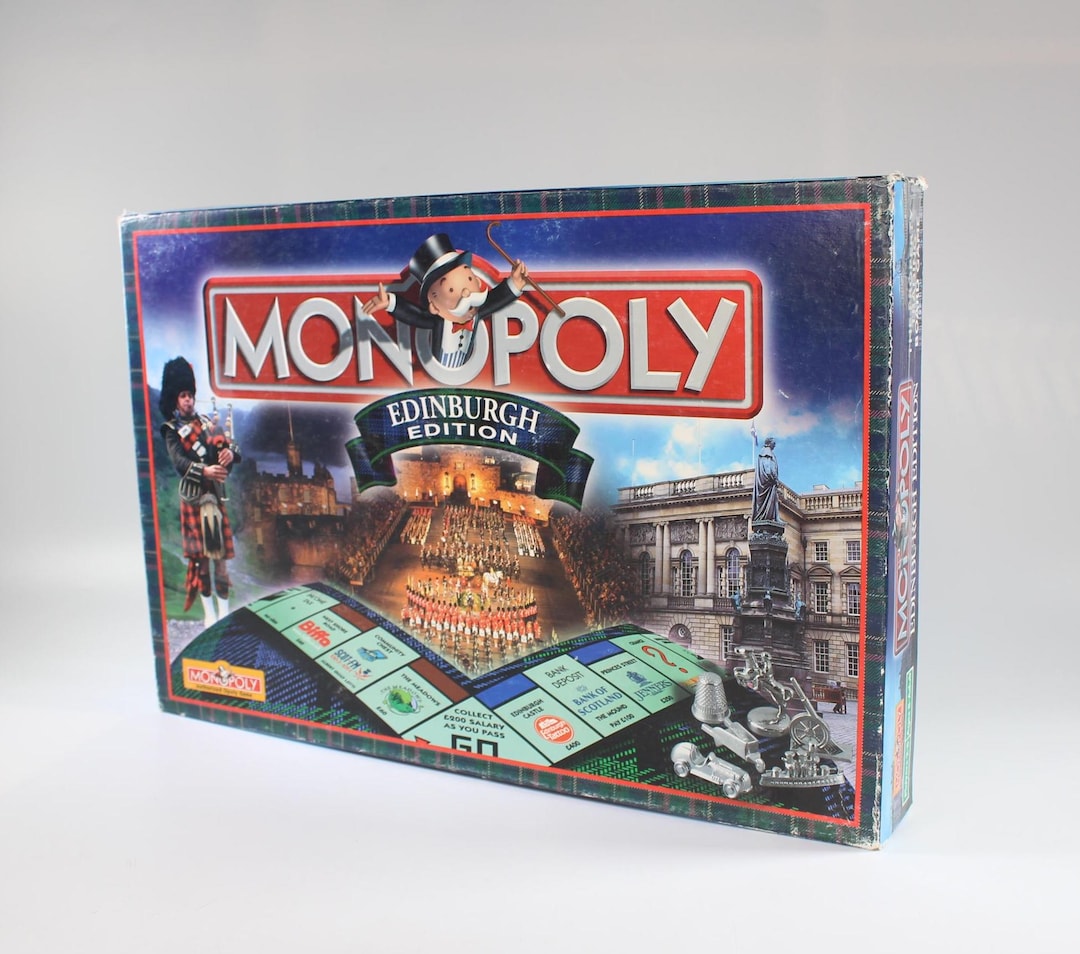 Monopoly Edinburgh Edition Board Game Hasbro 2000 Complete - Etsy