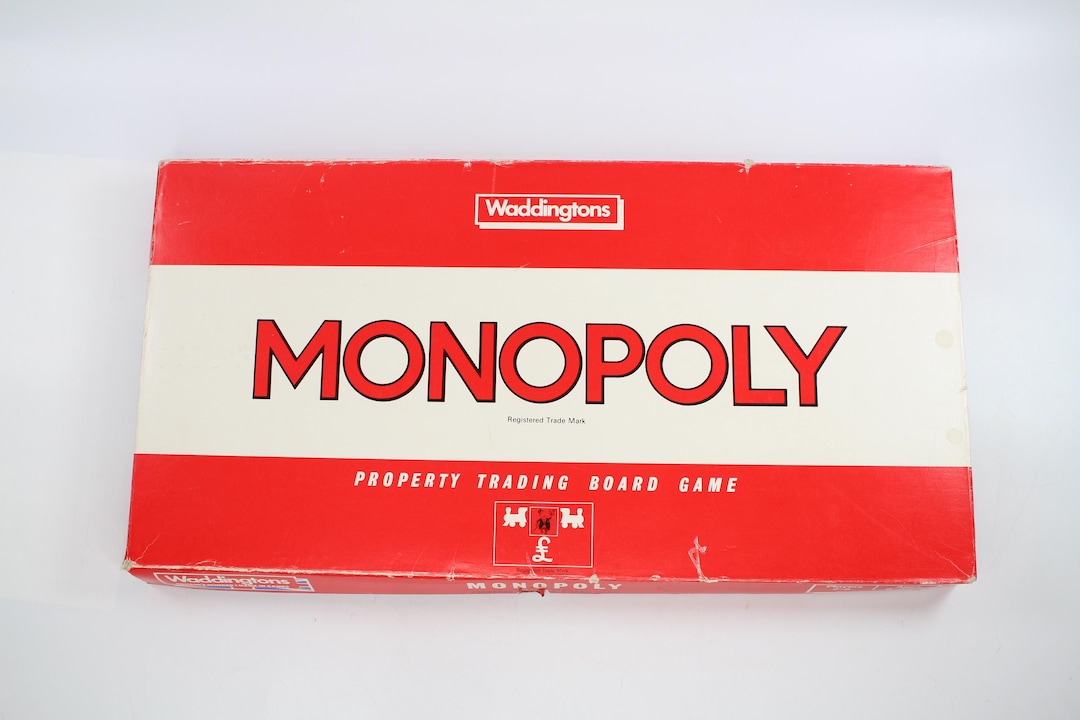 Vintage MONOPOLY Board Game Original Classic Vintage Red Box Metal ...