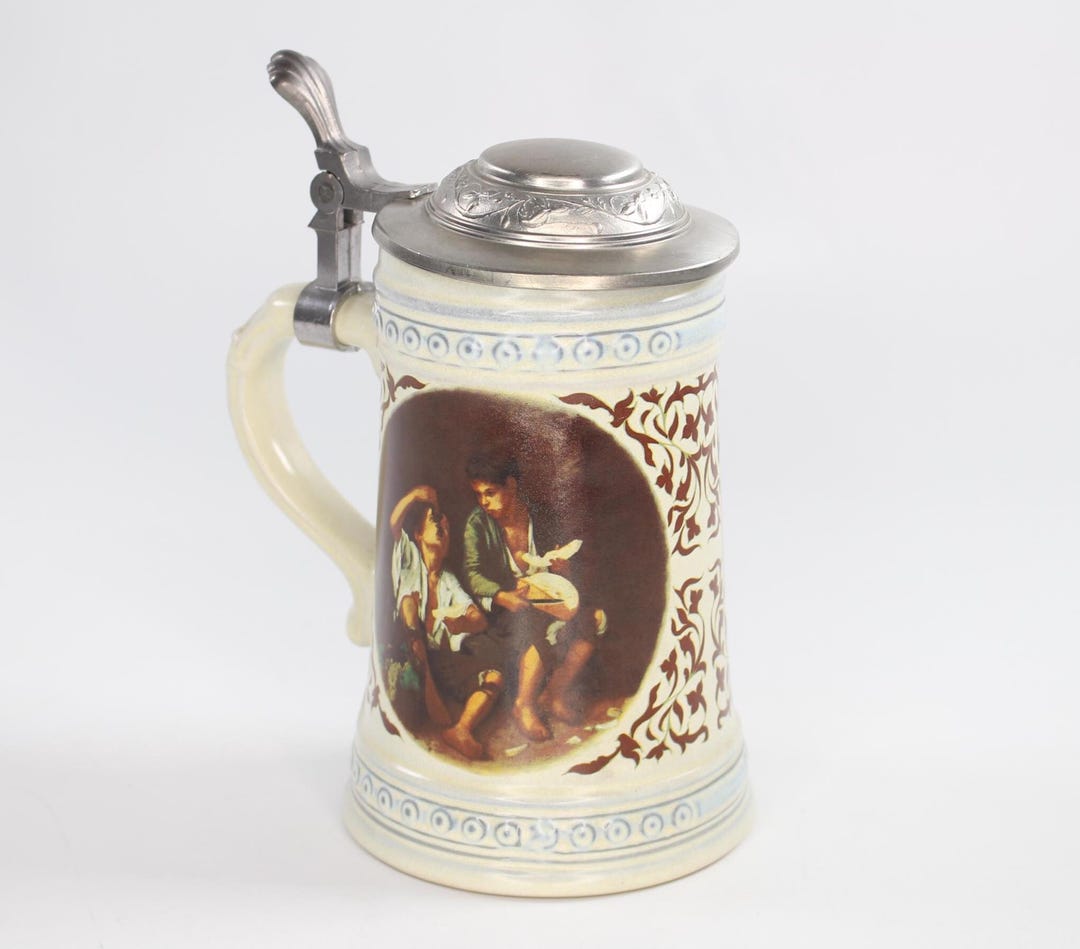 Vintage Alwe Beer Stein 0.5L – West Germany Ceramic Tankard With Pewter ...