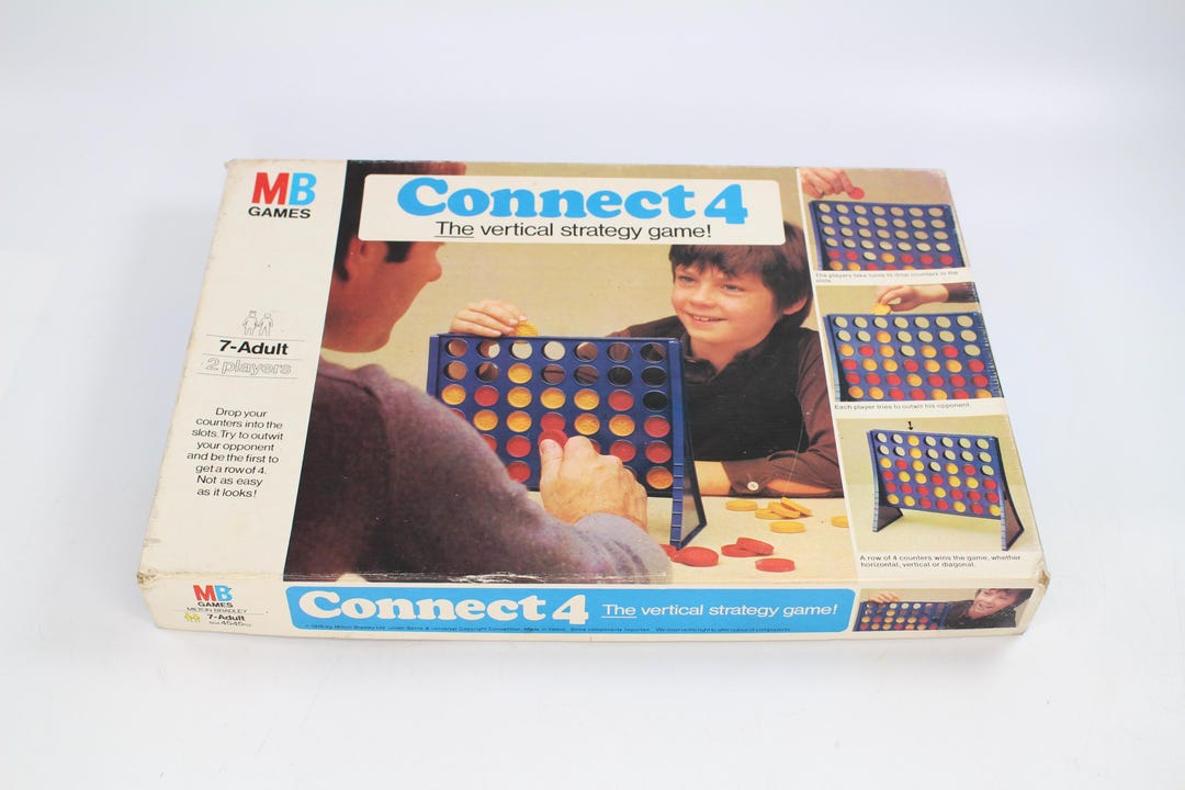Connect 4 Family Board Game Vintage 1970s MB Games Connect Four - Etsy
