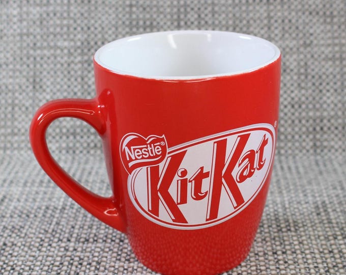 Vintage Nestle Kit Kat Red Mug Tea Coffee Cup Collectable Advertising ...