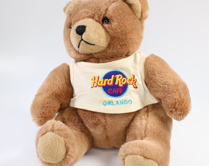 Vintage Original Hard Rock Cafe New Orleans Fuzzy Teddy Bear Hooded ...