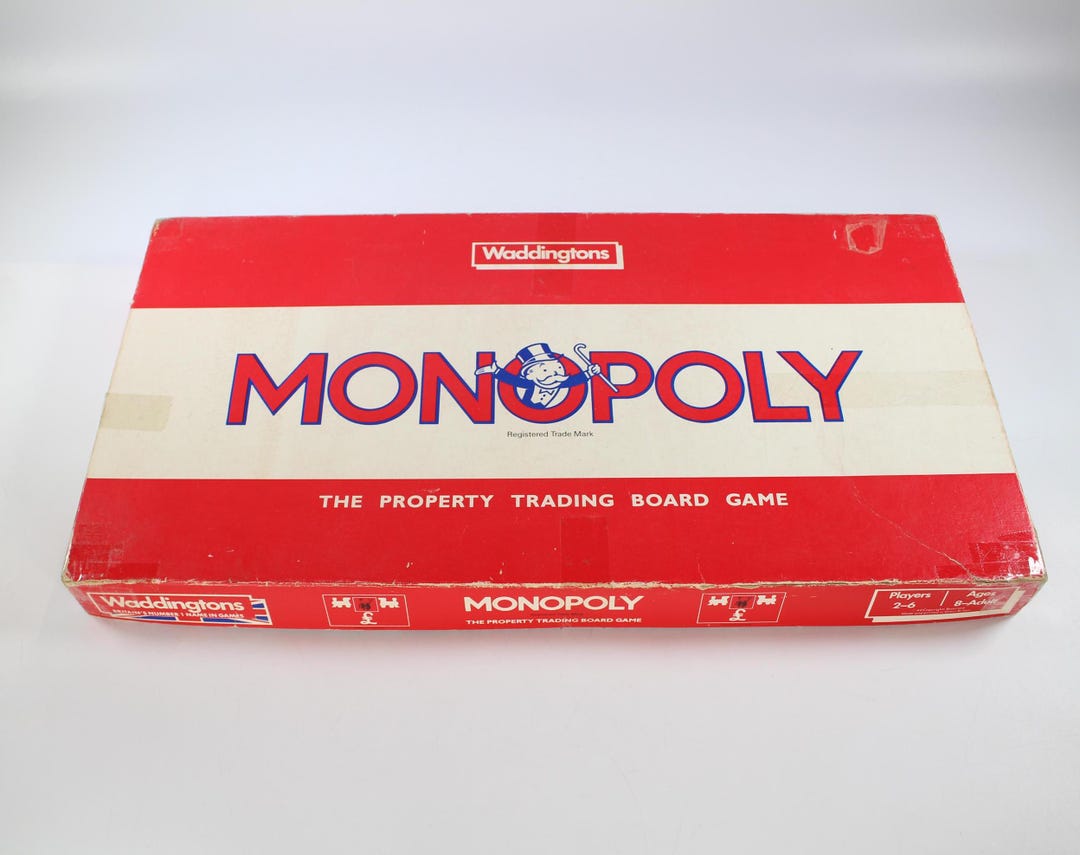 Vintage Monopoly Board Game Original Red Box Metal Pieces 1980s ...