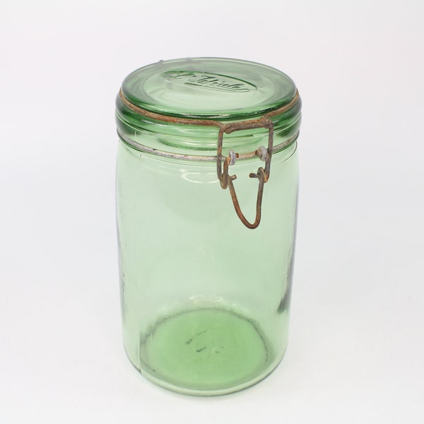 Green Glass Jar - Etsy UK