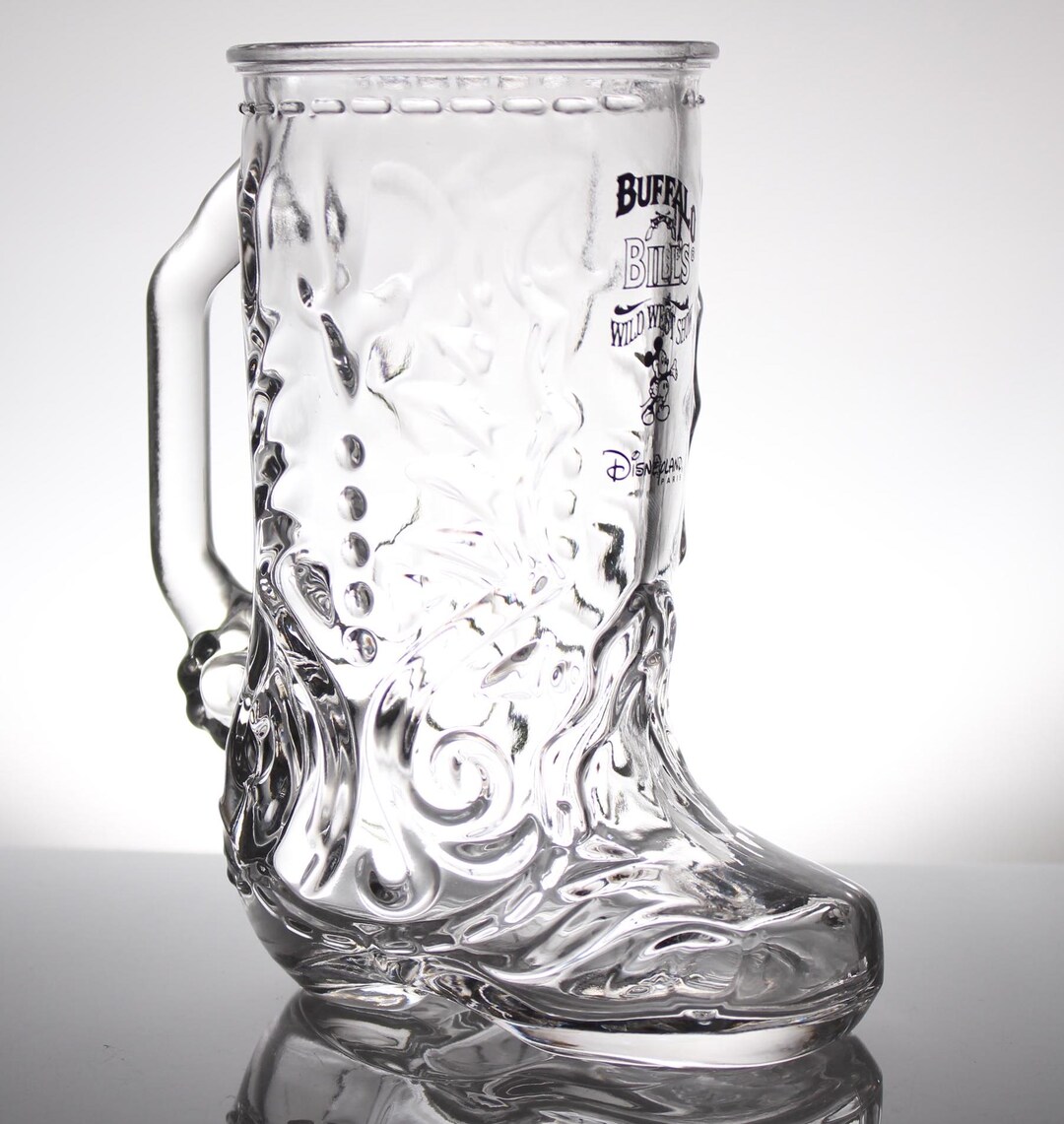Buffalo Bills Wild West Show Disneyland Paris Boot Shaped Glass Vintage ...