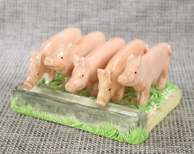 Vintage Ceramic Pigs Toast Rack James Herriot 2004 Country Kitchen ...