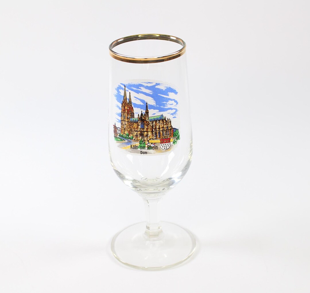 Vintage German Beer Glass Souvenir Glass Koln Am Rhein Pilsner Glass ...