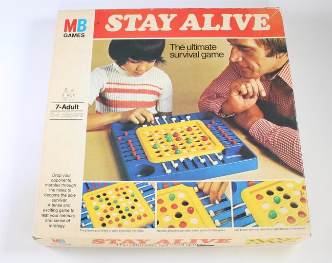 Vintage Stay Alive Board Game 1975 | MB Games Complete Board Game ...