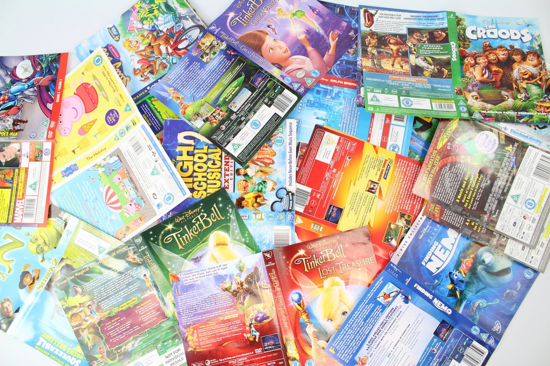 50x Used Dvds Covers From Kids Films Junk Journaling | Scrapbooking ...