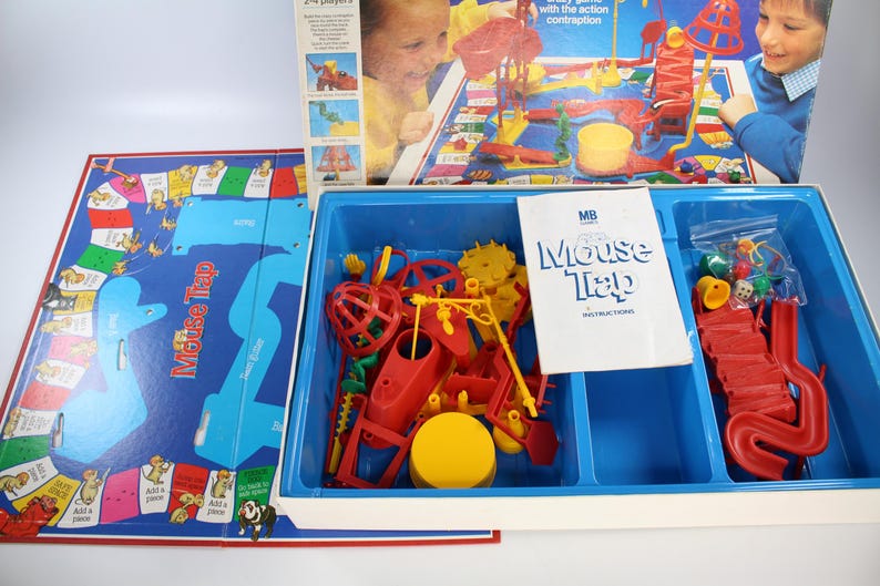 Vintage 1980s Mouse Trap Board Game by MB Games – Complete Classic ...