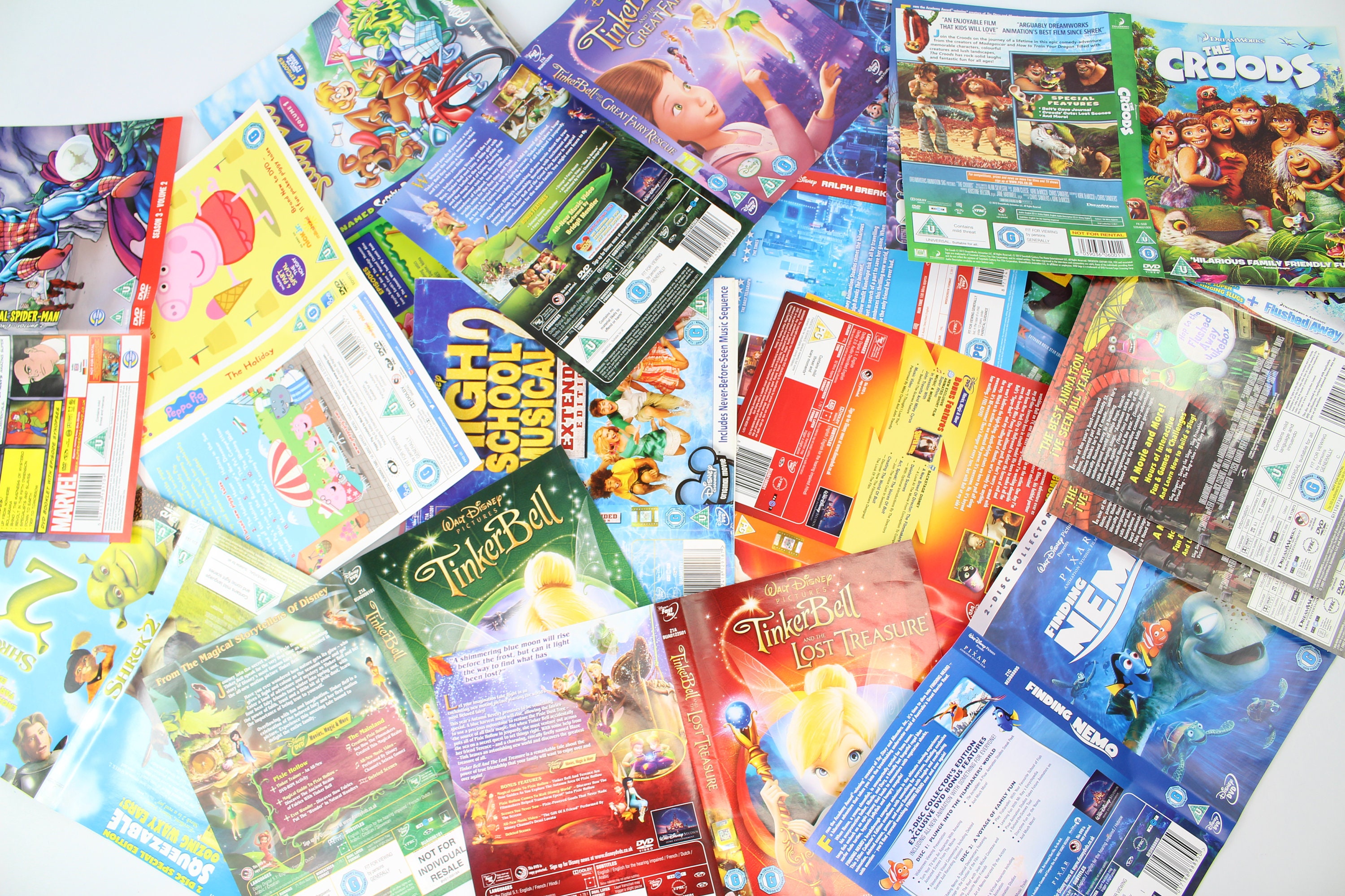 50x Used Dvds Covers From Kids Films Junk Journaling Scrapbooking ...