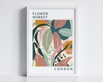 London Flower Market Print - Etsy