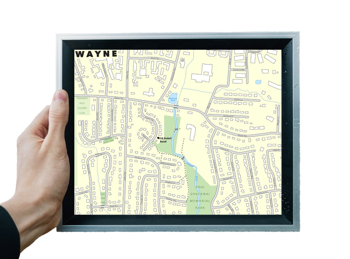 Custom Neighborhood Map Personalized Map Gift Map Print - Etsy