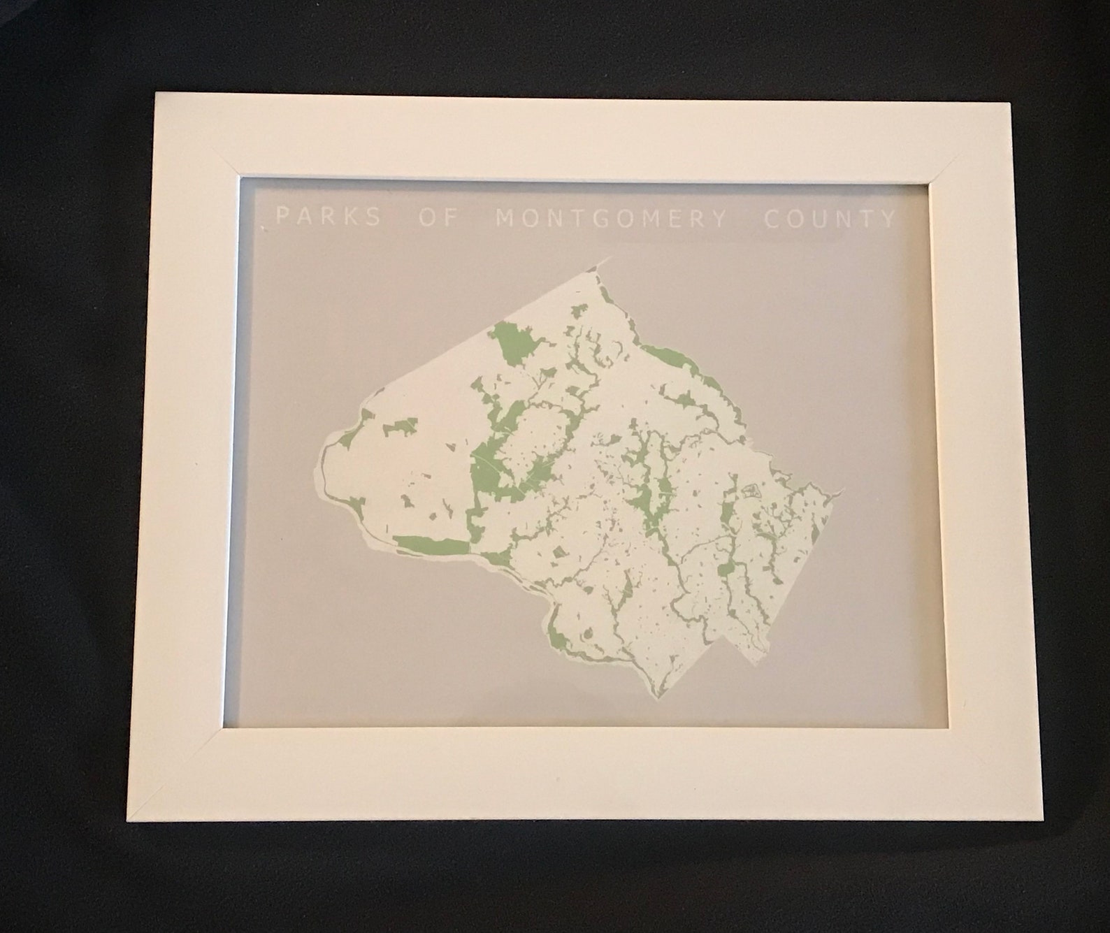 County Parks Map Poster Montgomery County MD Simple - Etsy
