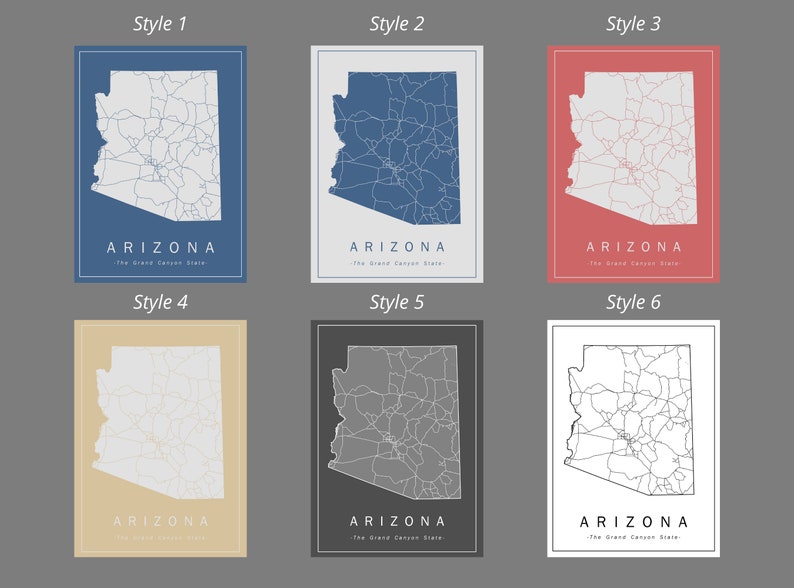 Custom State Map, Map Print, Physical Print, Any State, Nickname Map ...