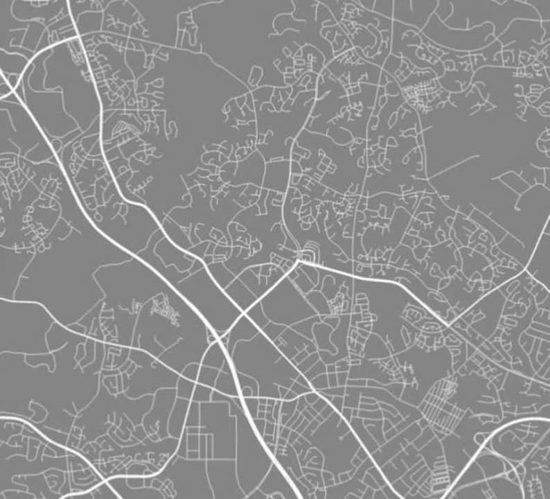 Custom County Road Map, Poster Map, Minimalist Map Print - Etsy