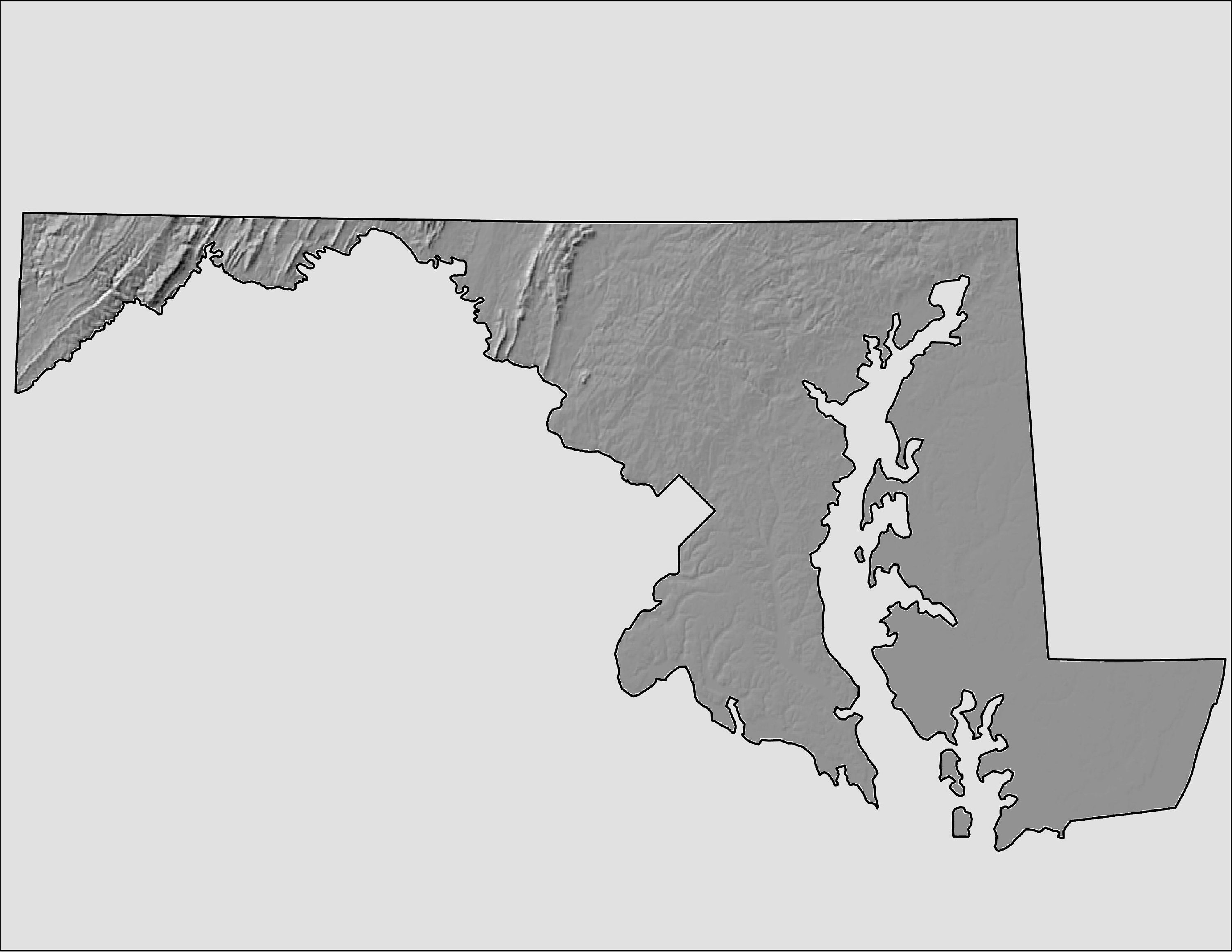 Maryland Elevation Map, Digital Download, Wall Art, Printable, Home Office Wall Décor ...