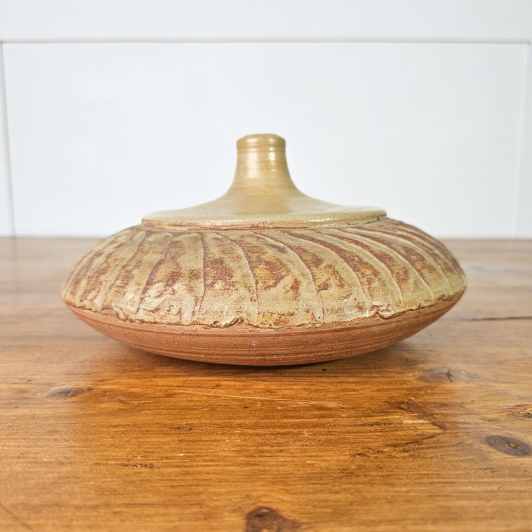 Vintage Clay Bottle Vase Studio Pottery by Jill Hamer Welsh Pottery ...