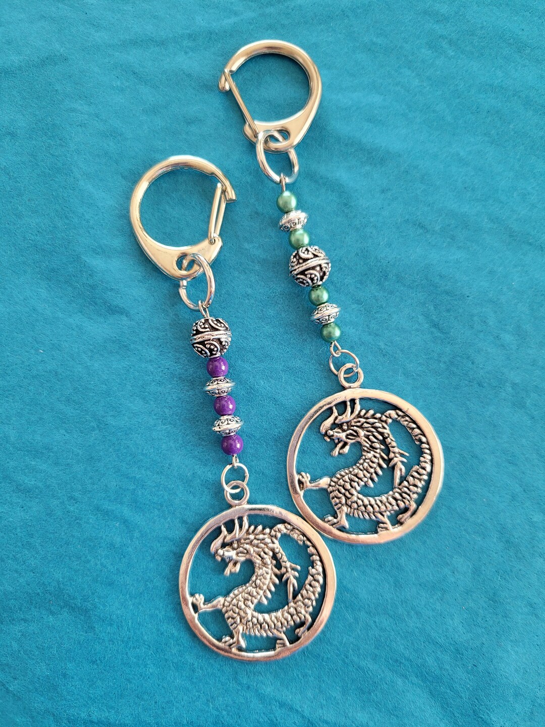 Dragon Zipper Pull Purse Charm Key Chain in Bronze Tone or - Etsy