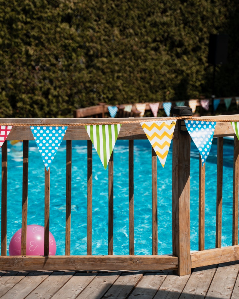 Outdoor Bunting 23' | Party Decor | Backyard | Outside Banner ...