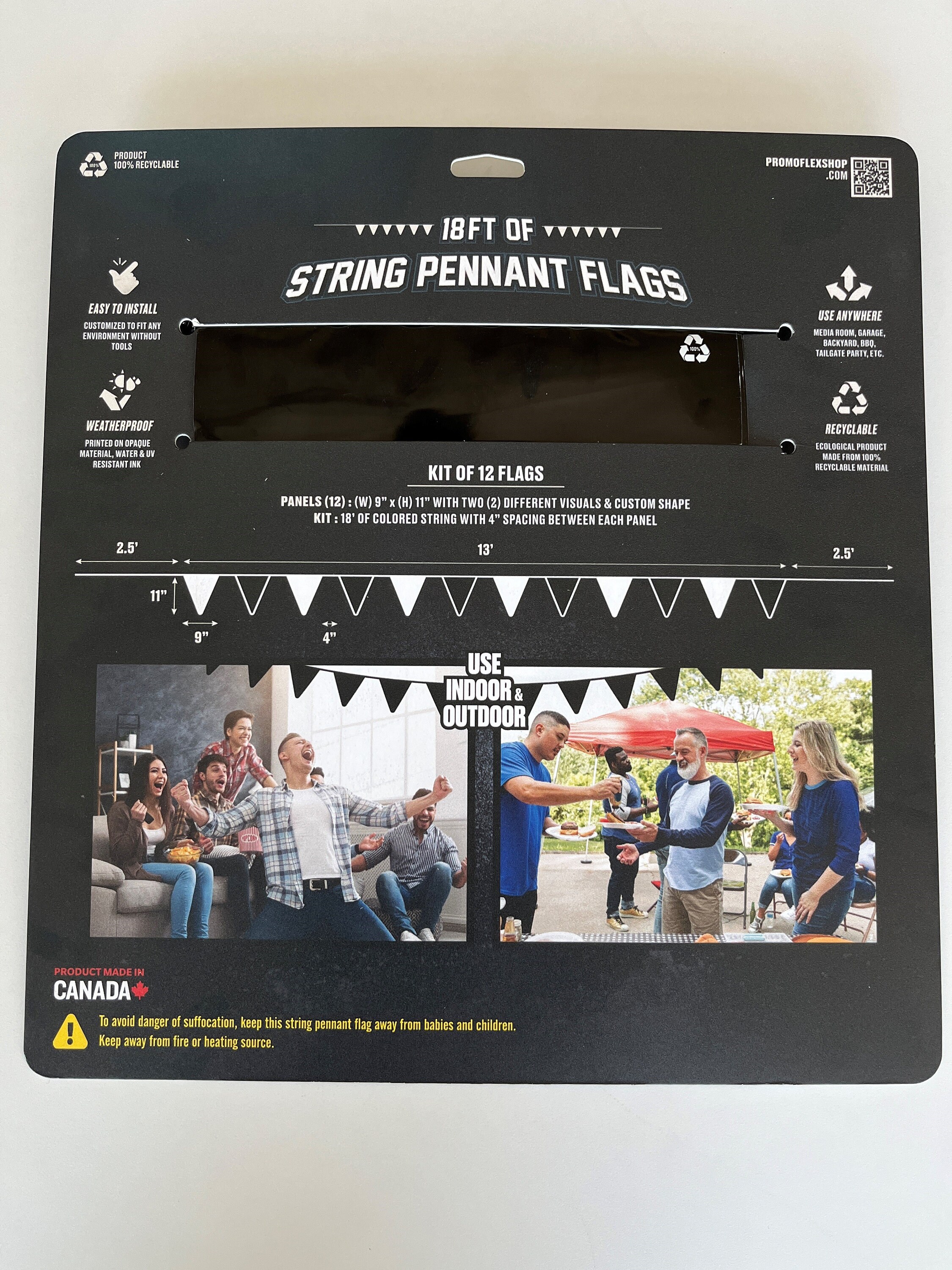 Iowa Hawkeyes Pennant Flags 18' of String With 12 Flags University of ...