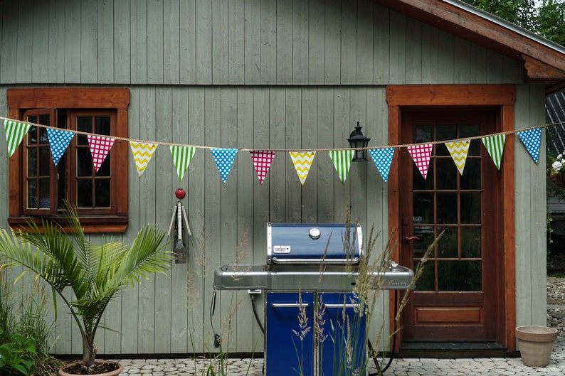 Outdoor Bunting 23' | Party Decor | Backyard | Outside Banner ...