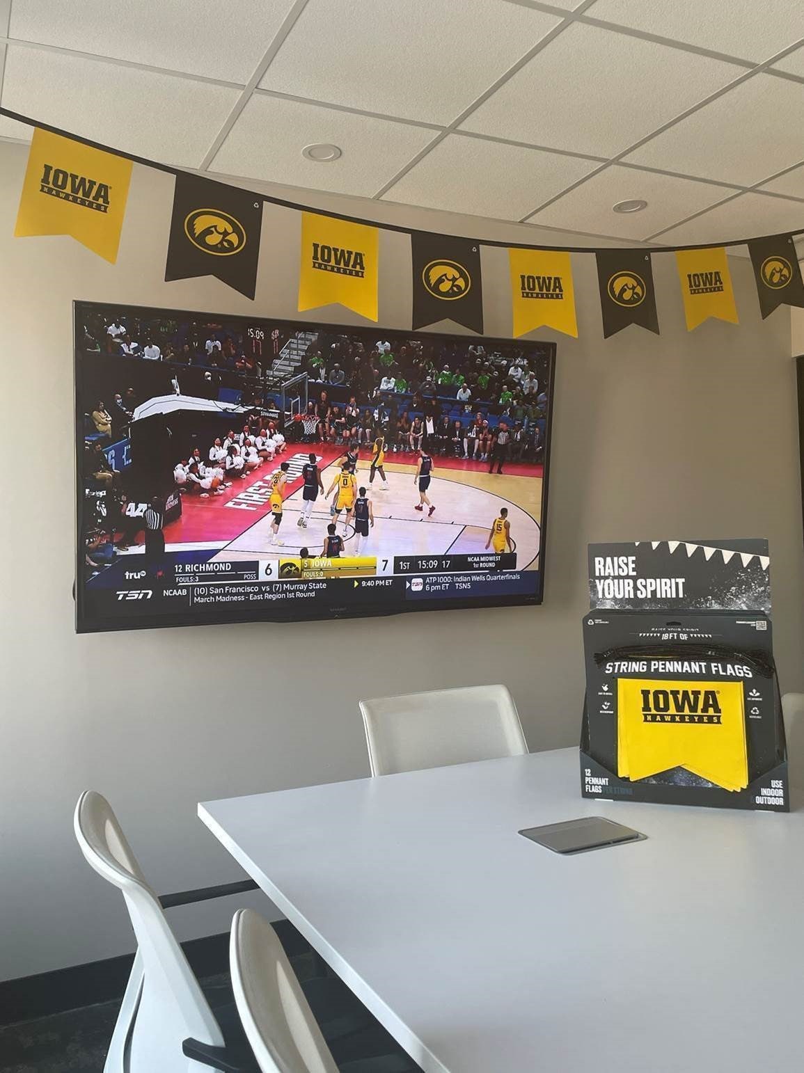 Iowa Hawkeyes Pennant Flags 18' of String With 12 Flags University of ...