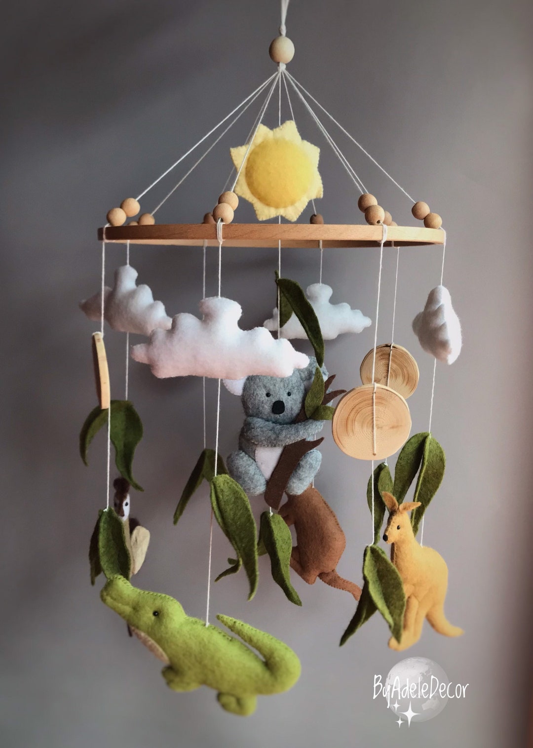 Australian Animals Baby Mobile, Baby Mobile , New Baby Gift, Baby Crib ...