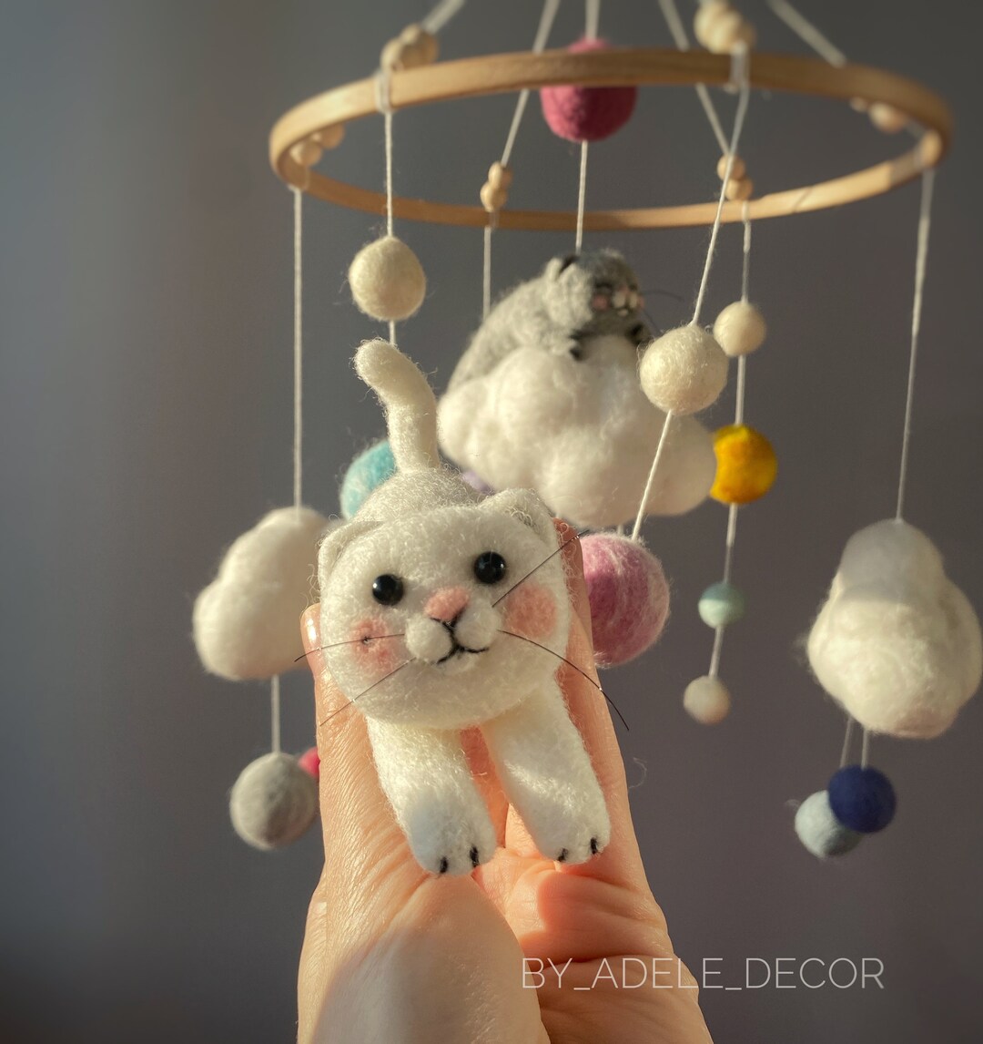 Individual Baby Mobile, Baby Mobile Cats, Baby Mobile Boy, Baby Mobile ...