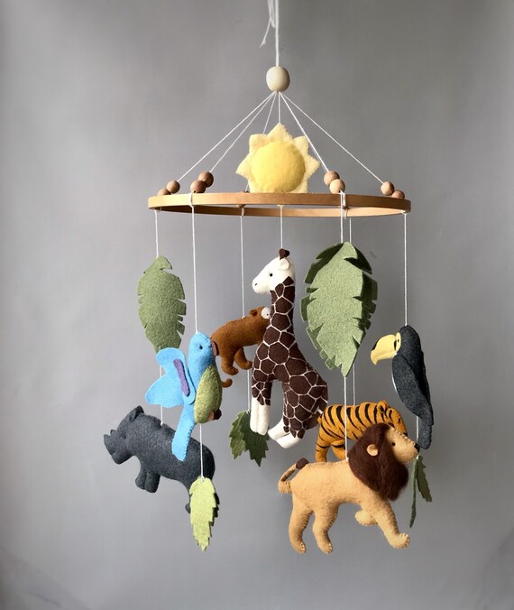 Baby Mobile JUNGLE baby Mobile Hanging Baby Mobile Animals. | Etsy