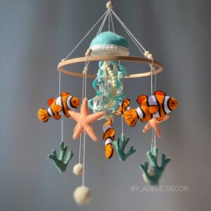 Baby Mobile Sea, Ocean Baby Mobile, Baby Mobile Girl Jellyfish ...