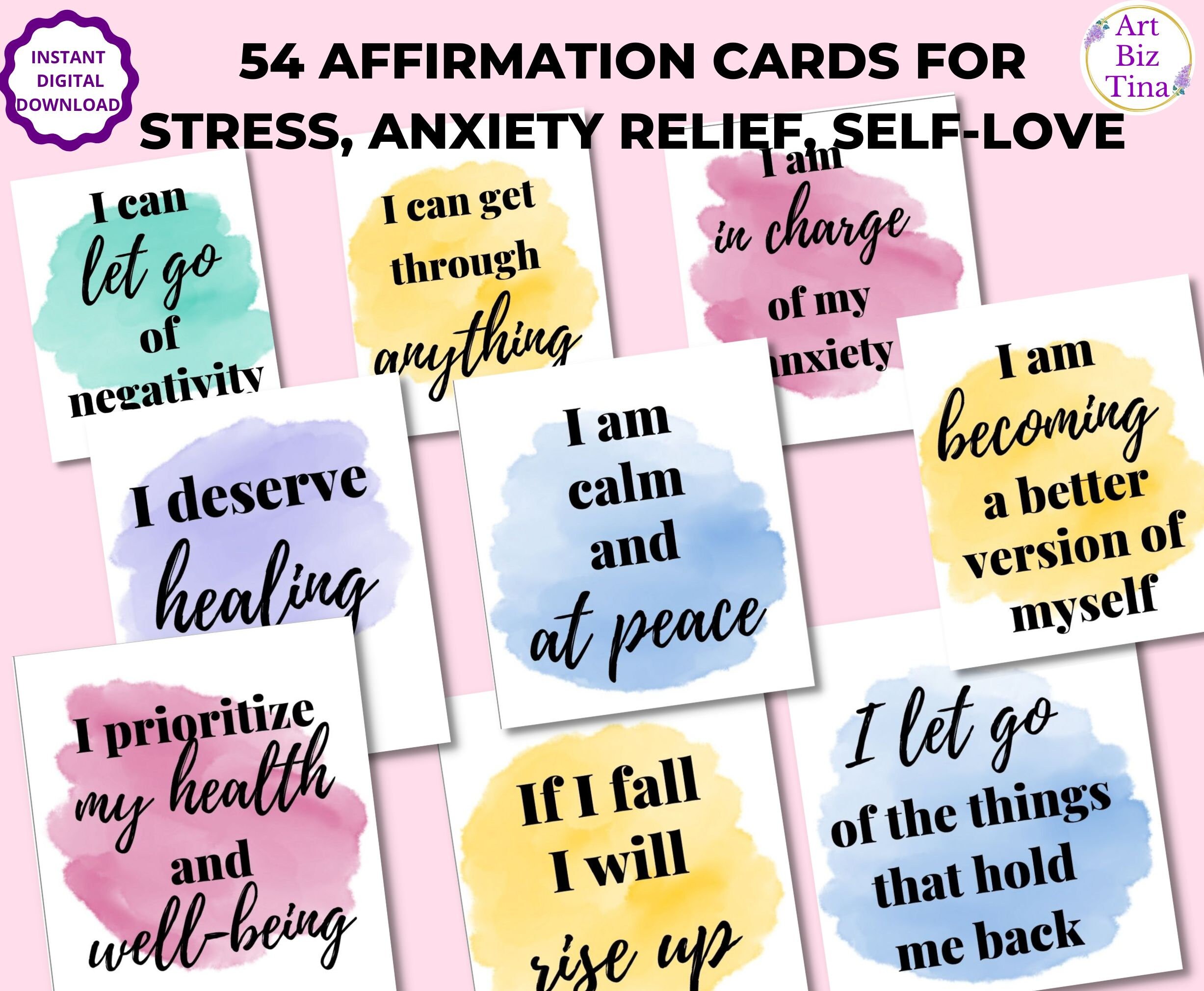 Best Positive Affirmation Cards Printable for Women. Mental Health ...