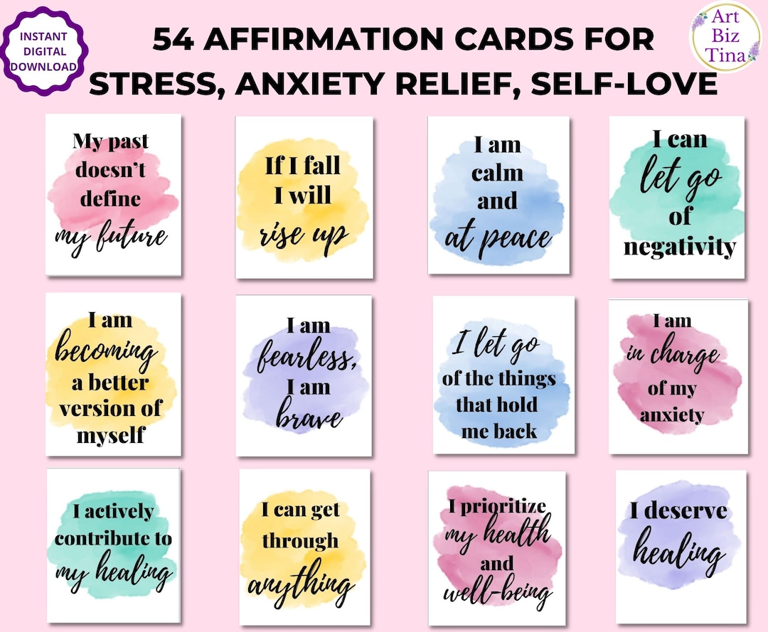Best Positive Affirmation Cards Printable for Women. Mental Health ...