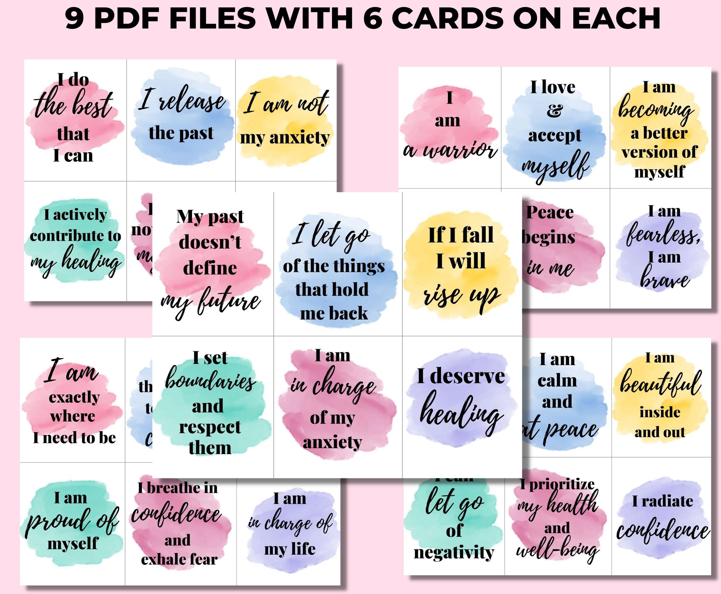 Best Positive Affirmation Cards Printable for Women. Mental Health ...