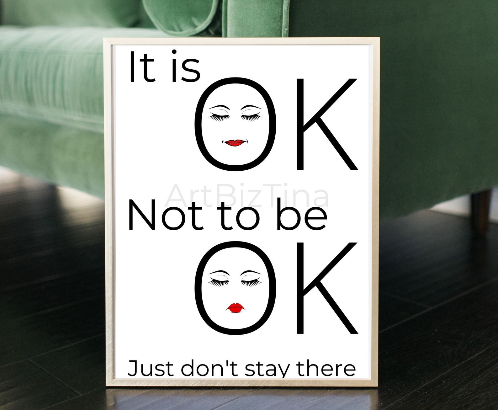 Printable It's Ok Not to Be Ok, Mental Health Awareness Poster, Self ...