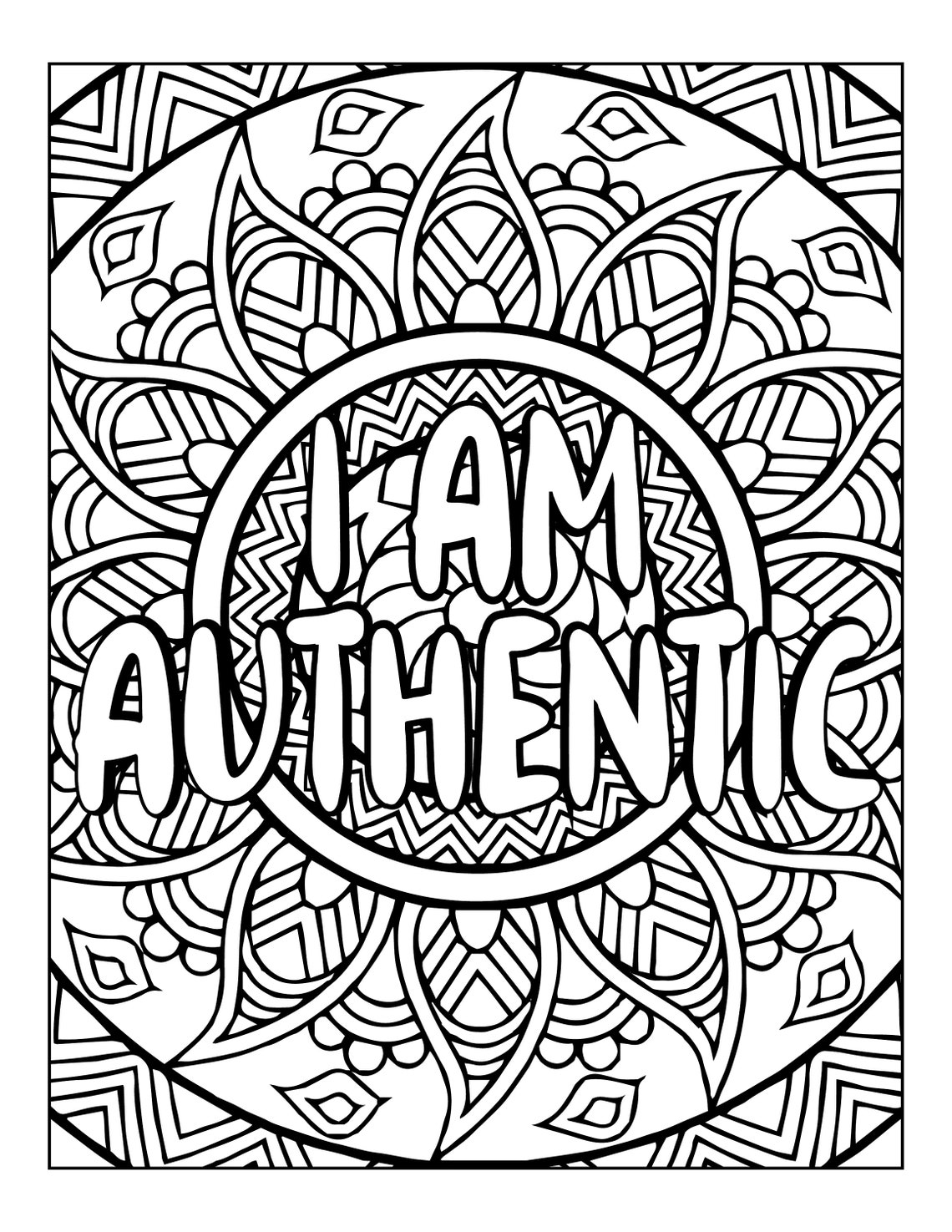 Mandala Coloring and Affirmation Book for Meditation and Happiness ...