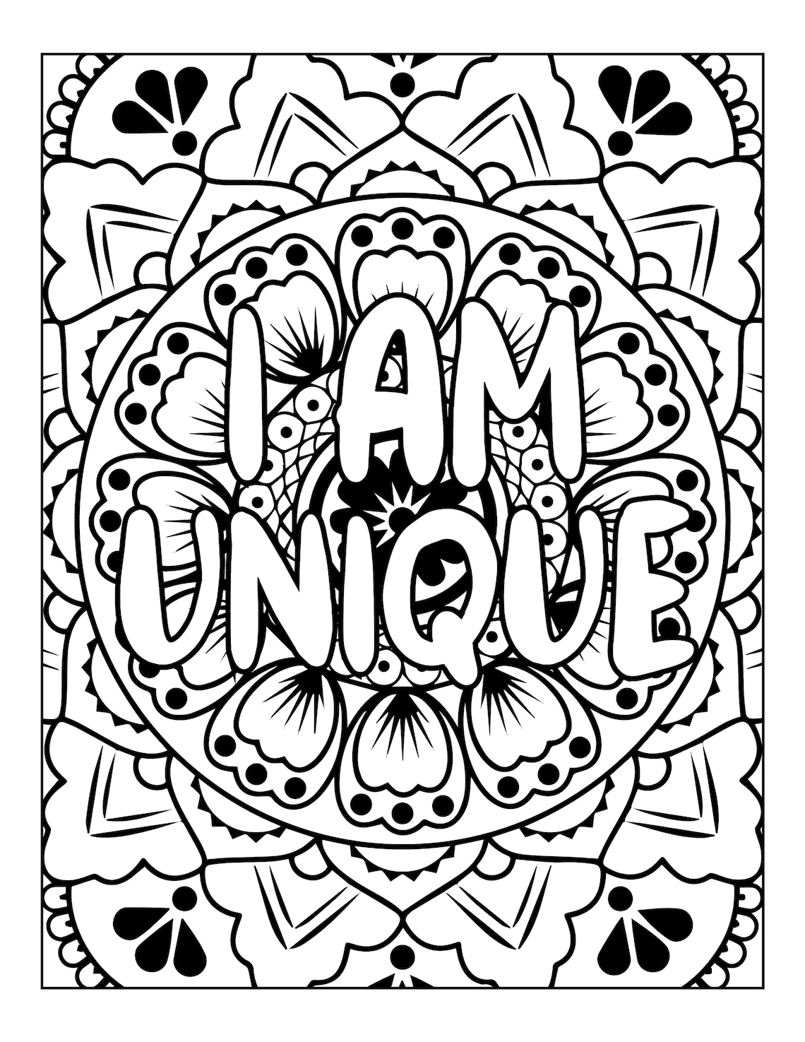 Mandala Coloring and Affirmation Book for Meditation and Happiness ...