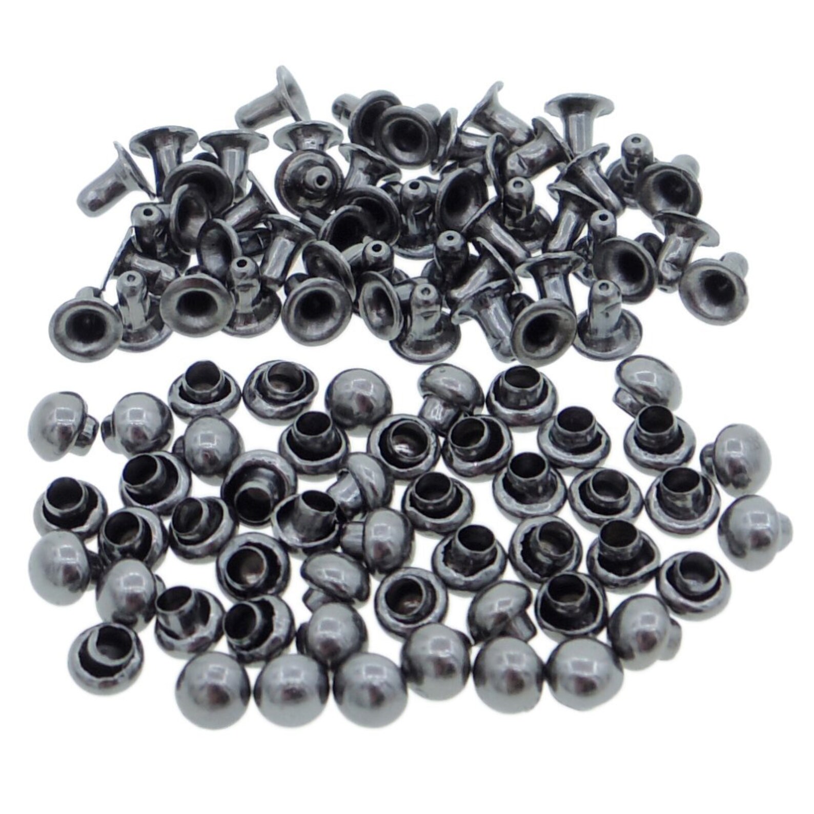 Doll Clothes DIY Sewing Craft Supplies 3mm Dome Round Brass Metal ...