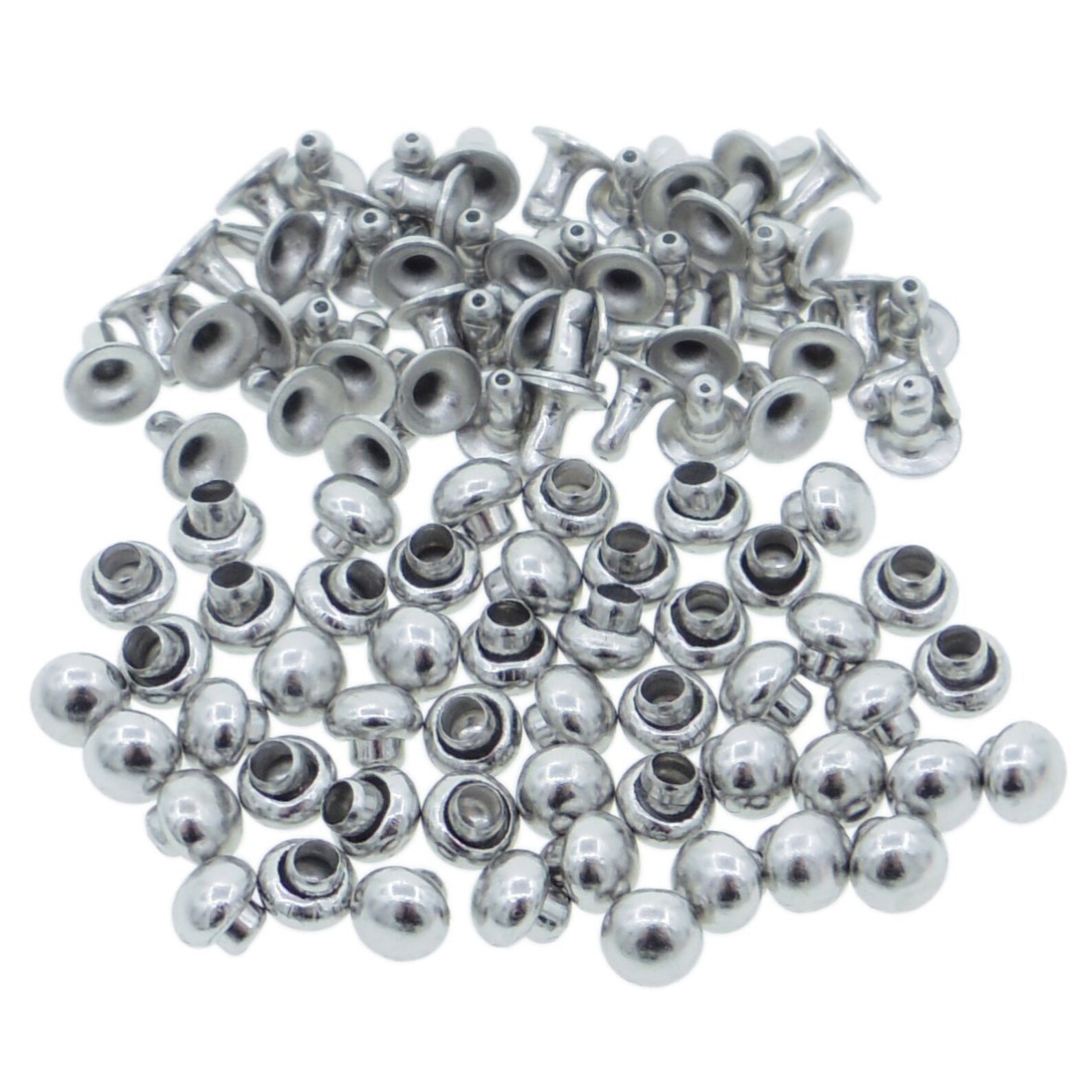 Doll Clothes DIY Sewing Craft Supplies 3mm Dome Round Brass Metal ...