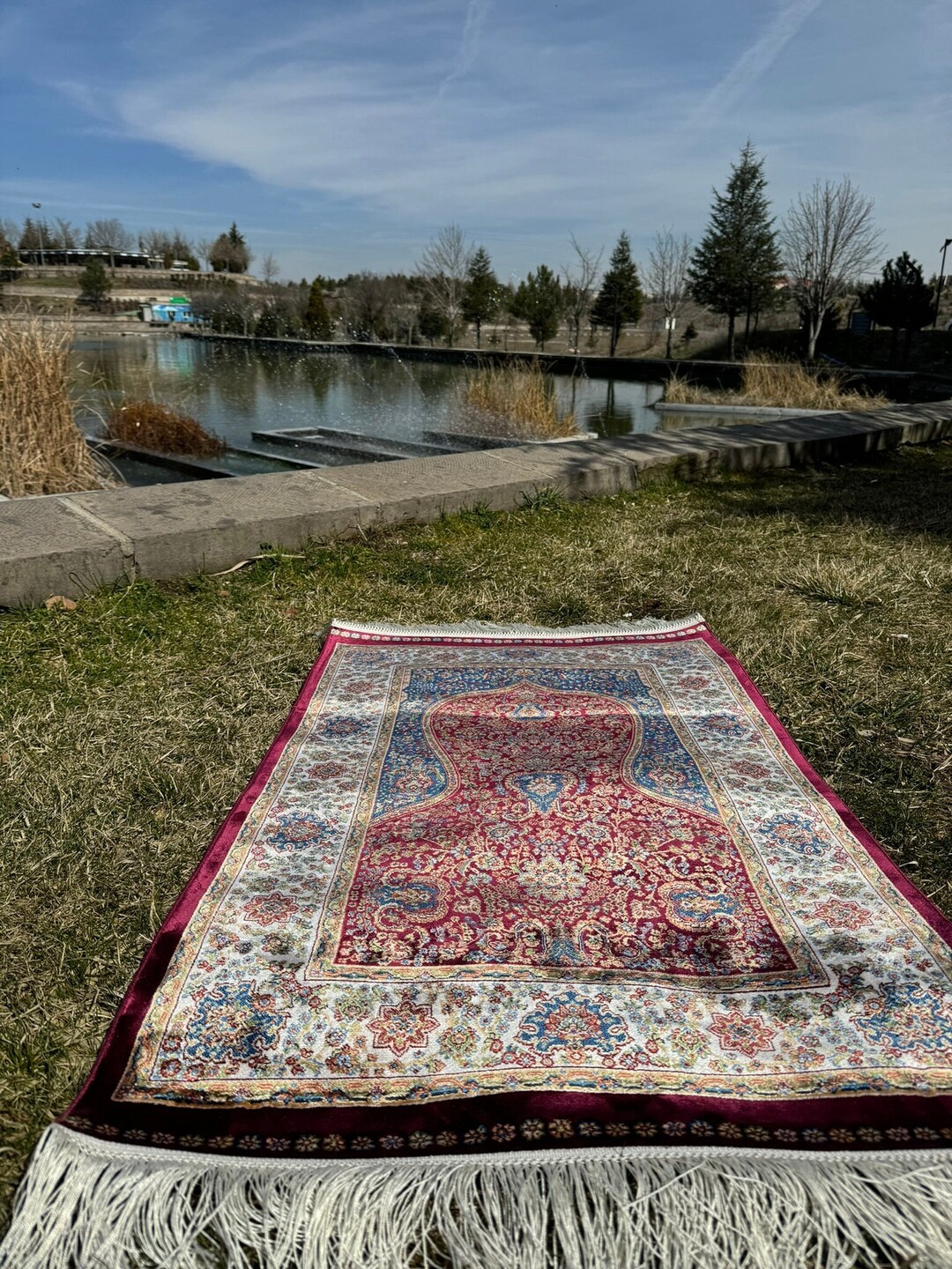 Luxury Silky Bamboo Prayer Rug, Salah Mat, Ramadan Gift, Premium ...