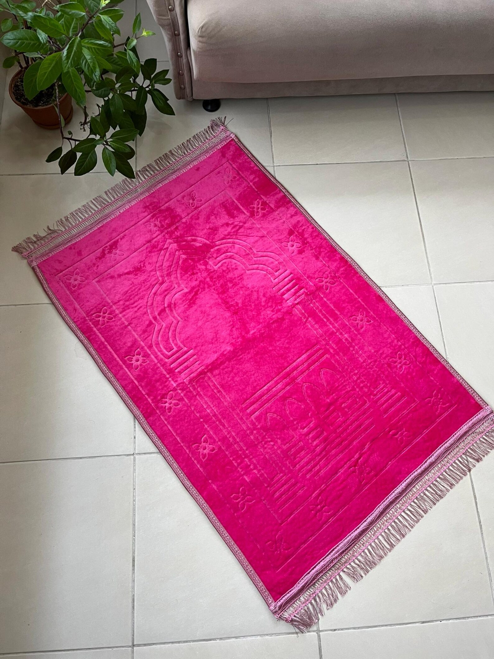 Personalized Velvet Prayer Mat: Thick Padded Muslim Gift - Etsy