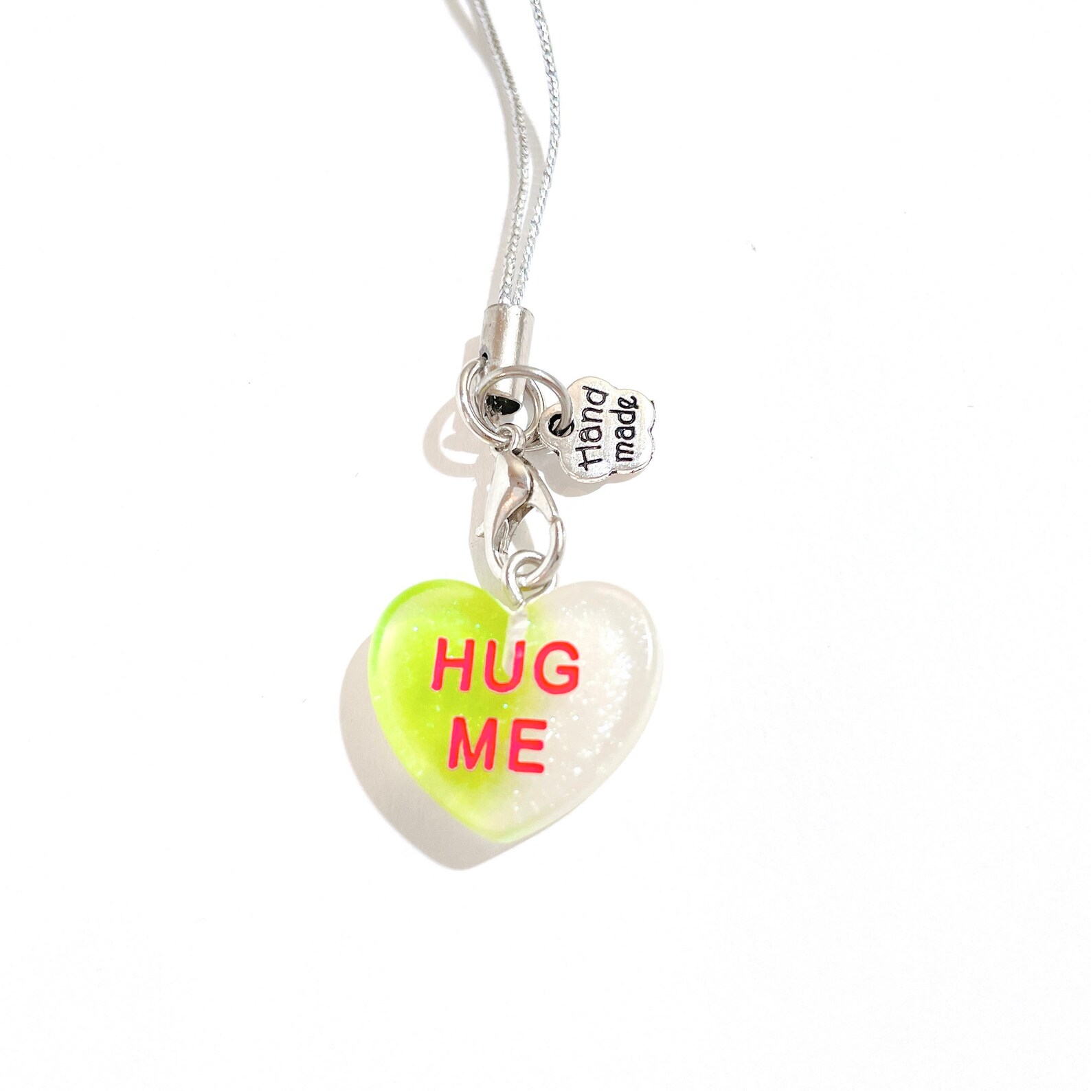 Hug Me Candy Heart Keychains Green Hug Me Keychain Heart - Etsy